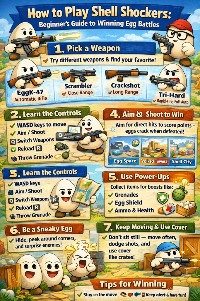How to Play Shell Shockers: Beginner's Guide to Winning Egg Battles